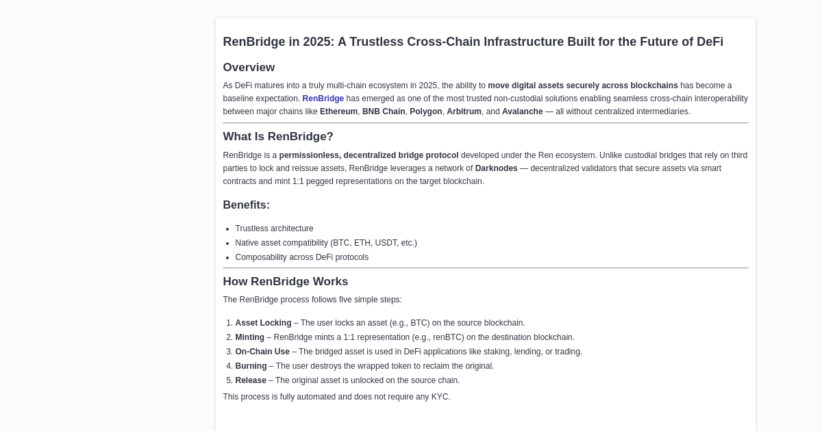 RenBridge · Dashboard · Footprint Analytics | Web3 Data Solution ...