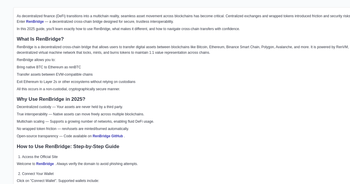 RenBridge Dashboard · Dashboard · Footprint Analytics | Web3 Data ...